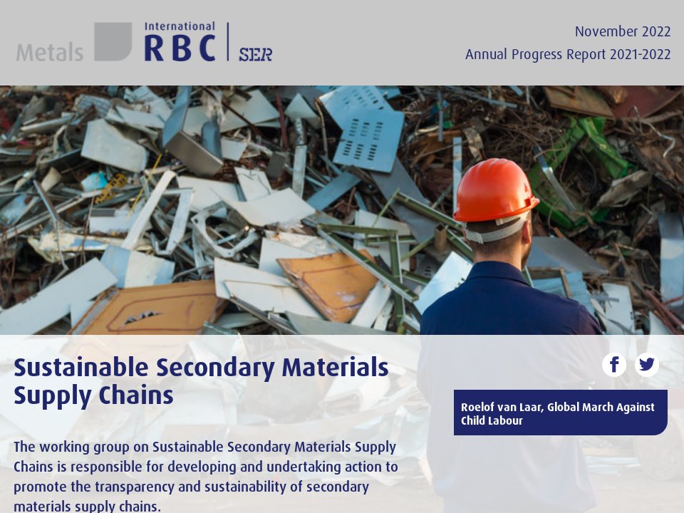 Sustainable Secondary Materials Supply Chains - Annual Progress Report ...